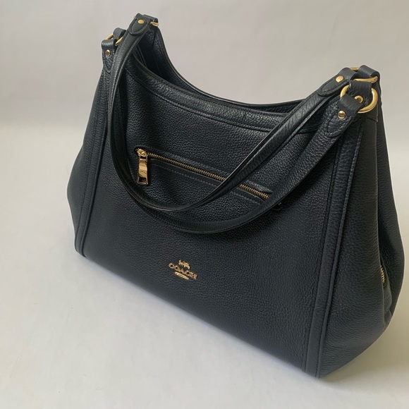 Coach | Bags | Genuine Coach Handbag In Navy Blue Leather | Poshmark